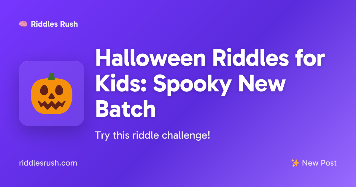 Halloween Riddles for Kids: Spooky New Batch | Riddles Rush