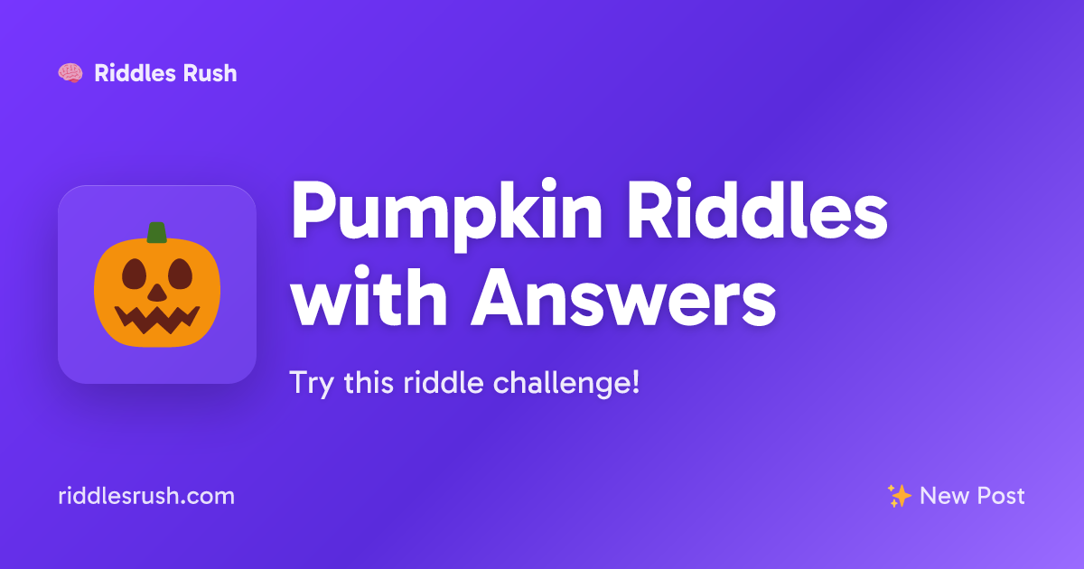 Pumpkin Riddles with Answers | Riddles Rush