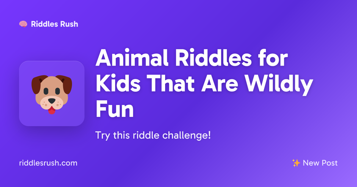 Animal Riddles for Kids That Are Wildly Fun | Riddles Rush