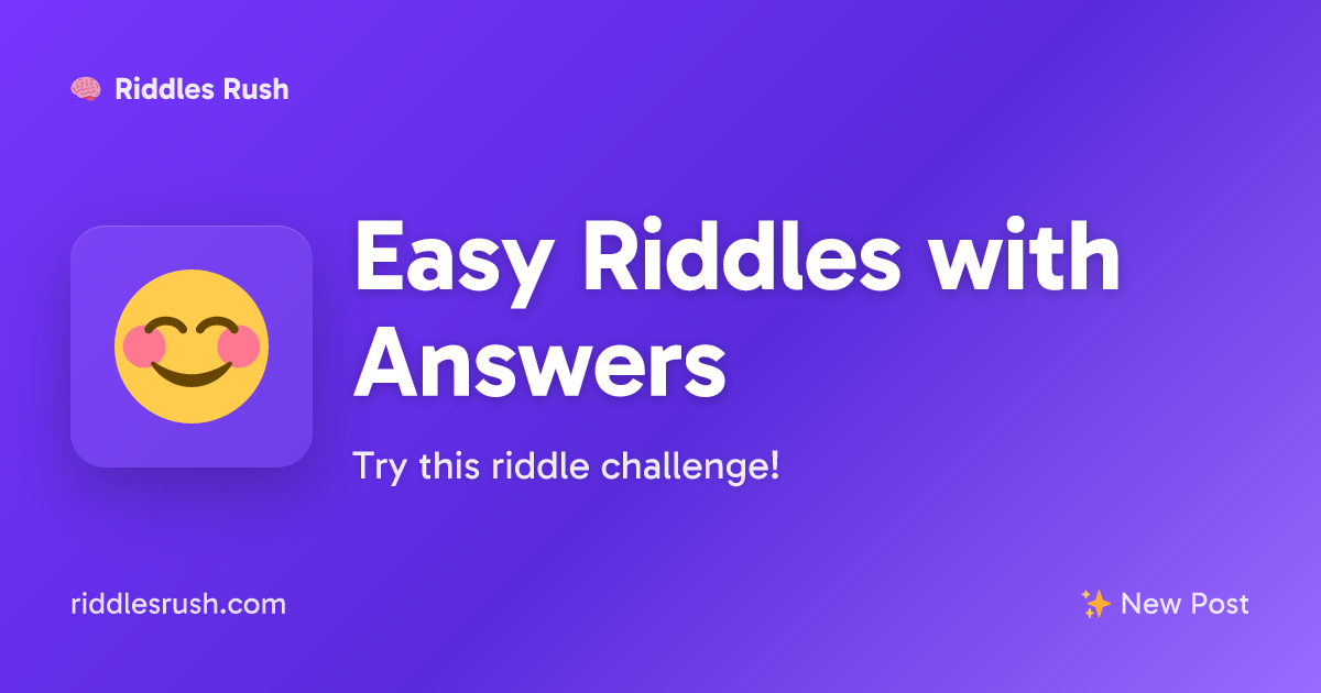 Easy Riddles with Answers | Riddles Rush